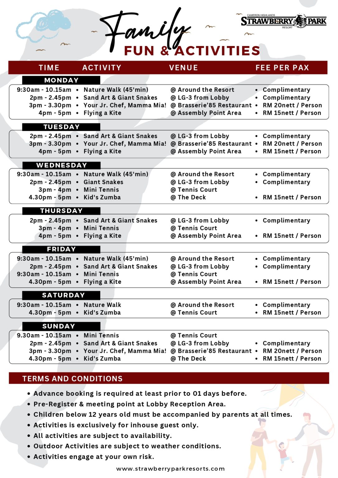 Hotel Activities – Strawberry Park